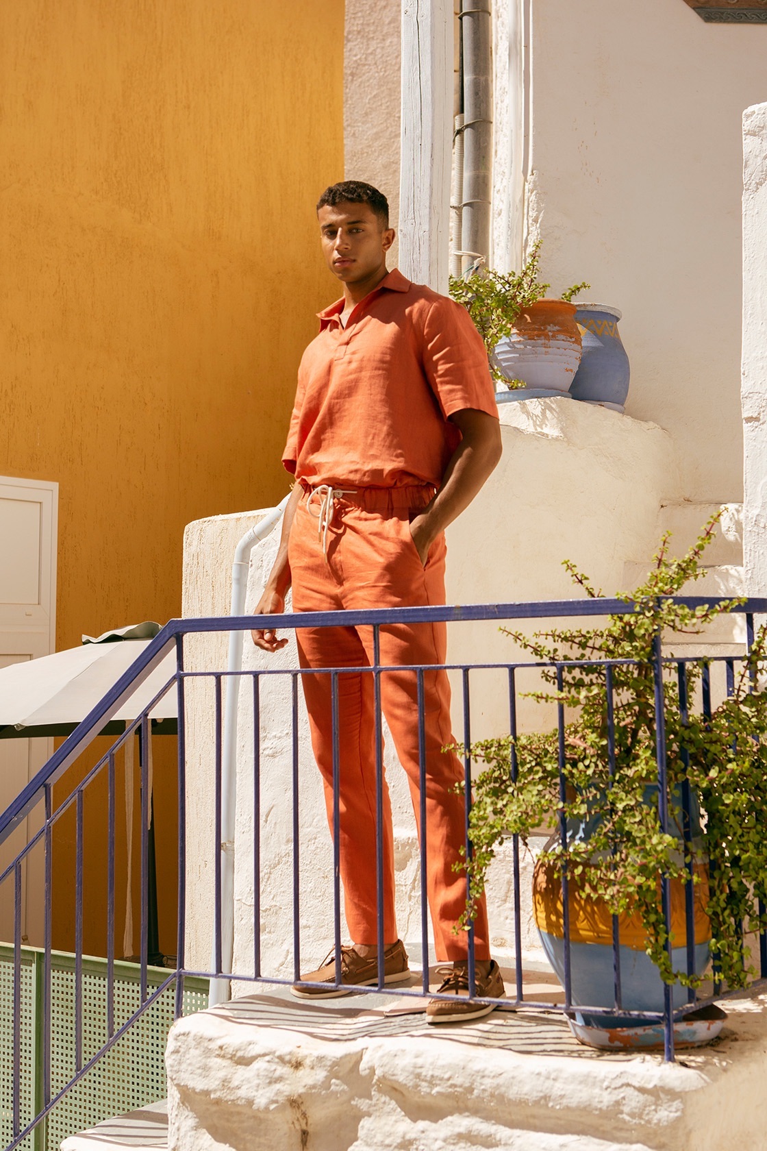 Men’s 100% linen pants - Antheris Greece | Designer Clothing Brand